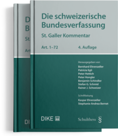 Die schweizerische Bundesverfassung - St. Galler Kommentar - Cosmos ...